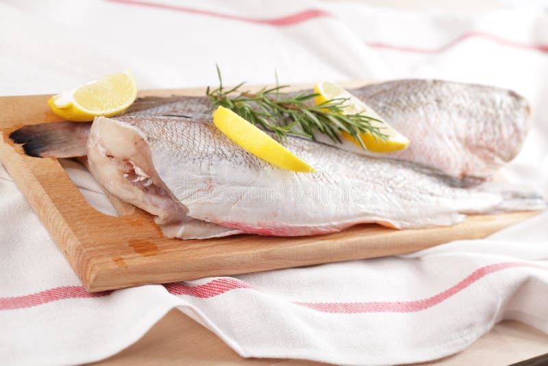 Raw cod stock photo. Image of rosemary, closeup, cooking - 17817220