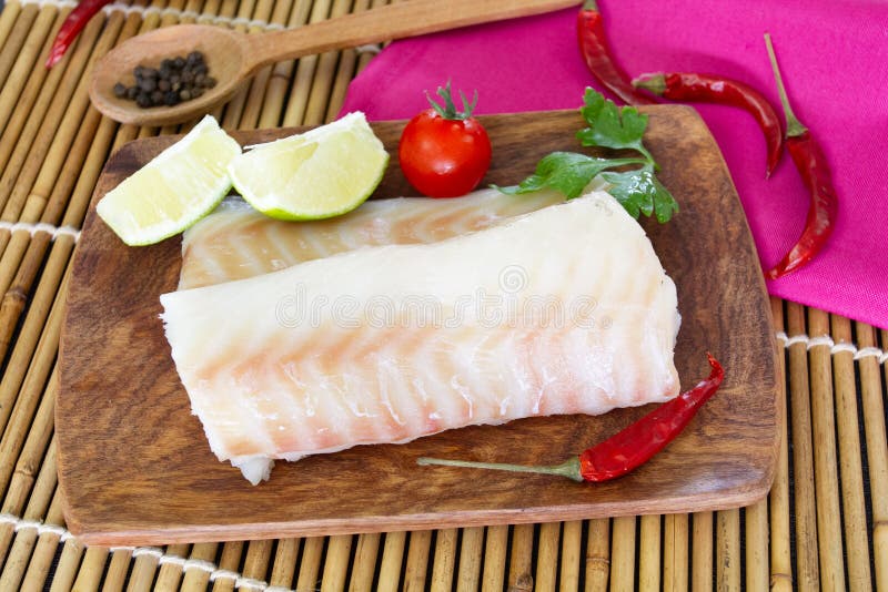 Raw cod back stock image. Image of hake, isolated, seafood - 124324973