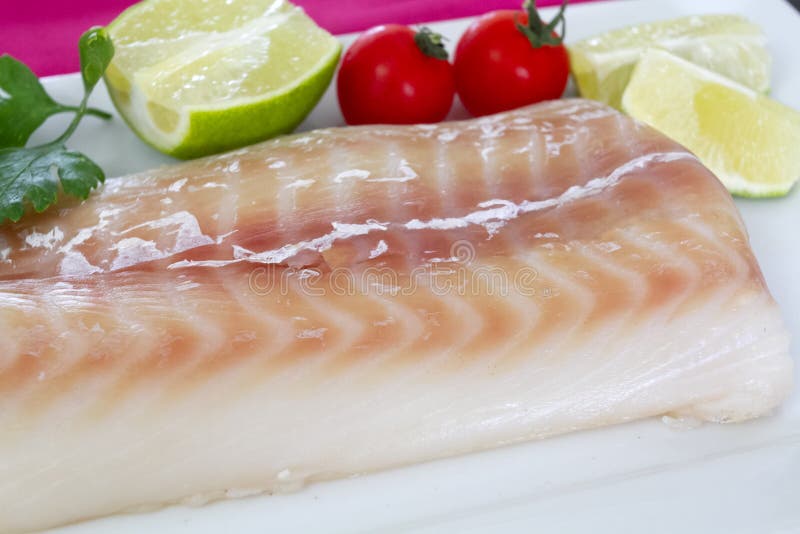 Raw cod back stock photo. Image of isolated, pepper - 124325190