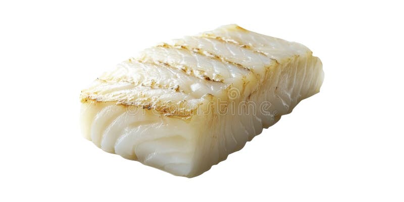 Raw Cod Fillet. Fresh Seafood for Culinary and Nutritional Use Isolated ...