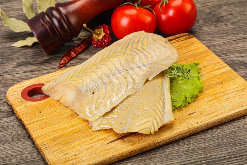 Raw cod fish for cooking stock image. Image of horizontal - 201804399