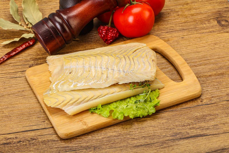Raw cod fish for cooking stock photo. Image of salt - 200955496