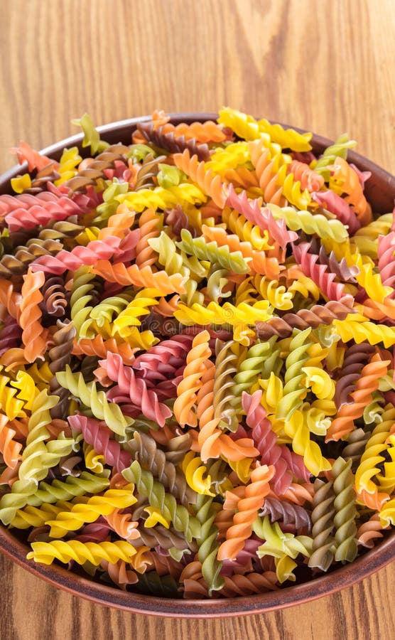 Raw colored pasta stock photo. Image of cooking, traditional - 89748628