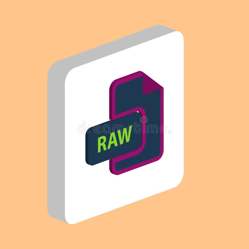 RAW computer symbol stock illustration. Illustration of extension ...