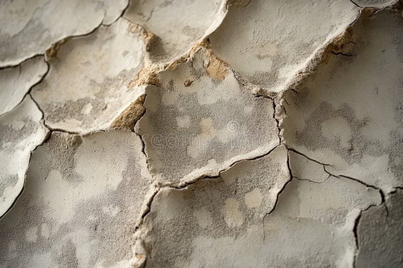 A Raw Concrete Brutalist Texture with Visible Air Bubbles, Deep Cracks ...