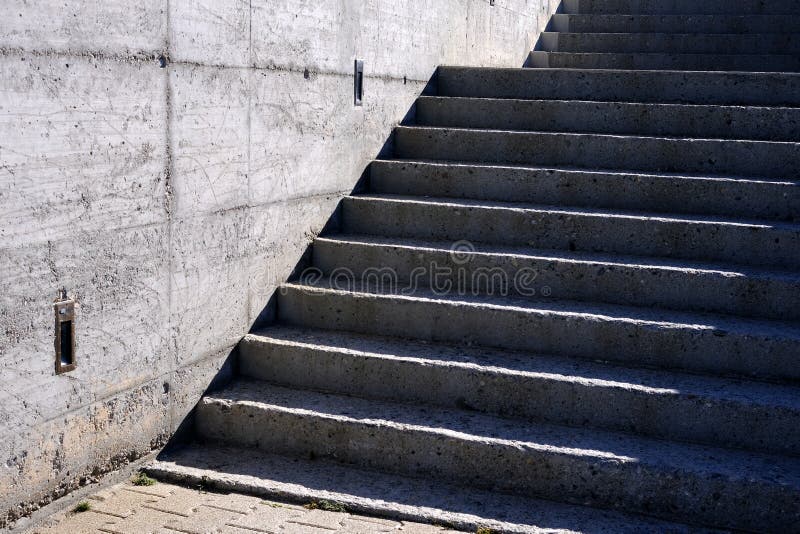 Concrete Stair in the Sport Stadium Background. Stock Image - Image of ...