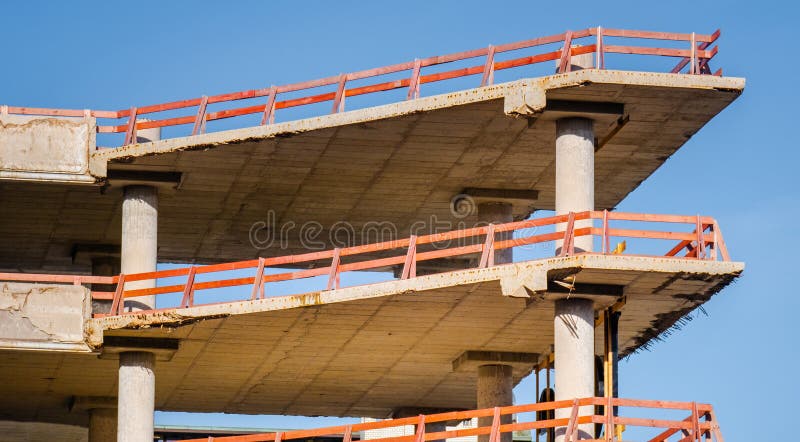 Raw Construction Building, Not Finished Stock Photo - Image of road ...
