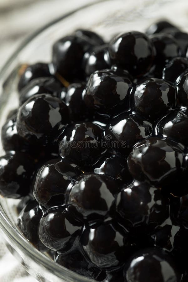 Raw Cooked Organic Tapioca Pearl Balls Stock Photo - Image of ...