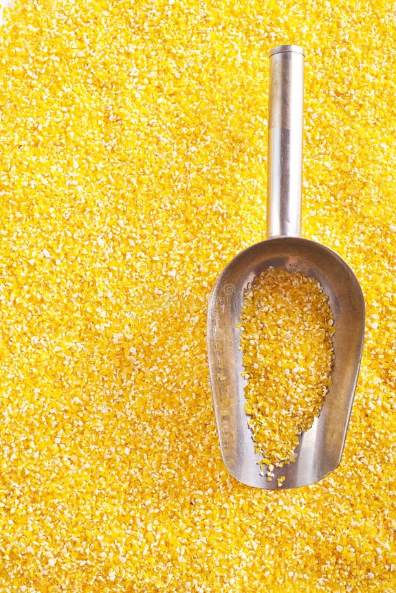 Raw Corn Porridge Texture, Corn Porridge in Spoon Stock Photo - Image ...