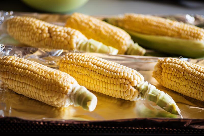 Raw Corn Prepared for Baking Stock Image - Image of detail, fried: 74000911