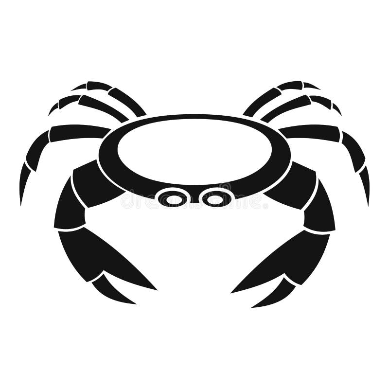 Raw Crab Icon, Simple Style Stock Vector - Illustration of meal, crab ...