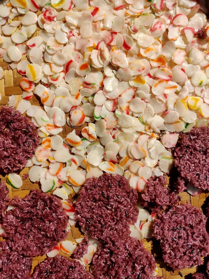 Raw Crackers Drying in the Sun in Front of the House Stock Photo ...
