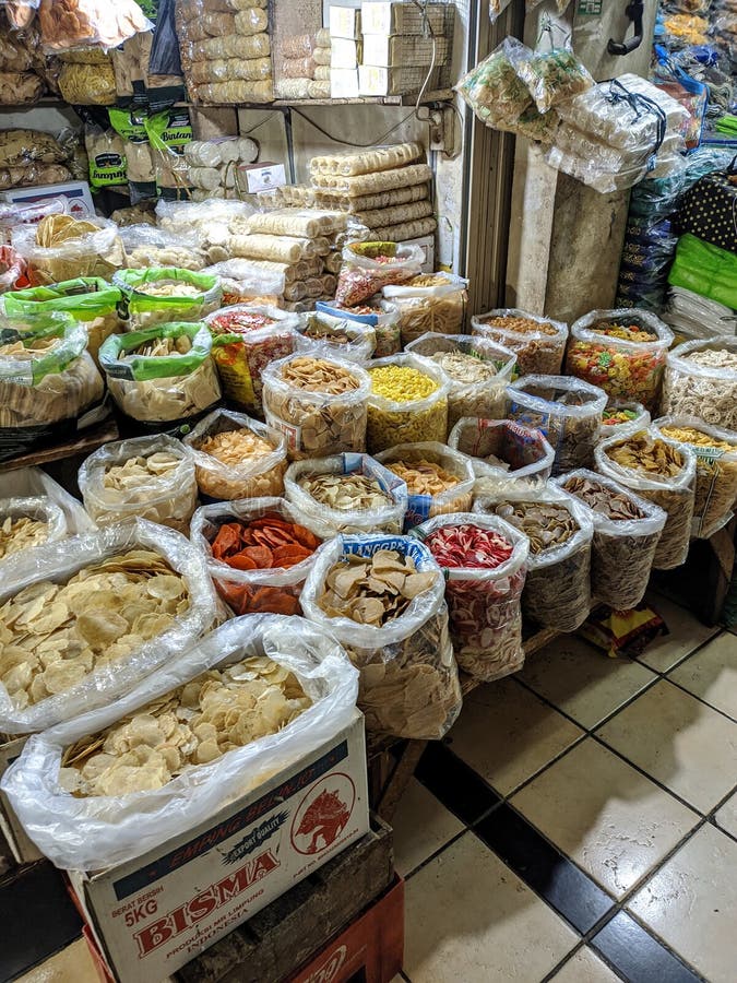 Raw Crackers at Traditional Market Food Editorial Stock Photo - Image ...