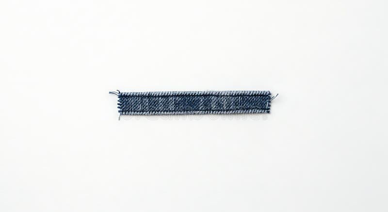 Raw Denim Fabric Strip on White Background Stock Illustration ...