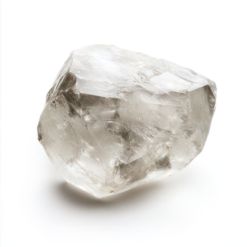 Raw Diamond Isolated on White Created with Generative AI. Big Precious ...