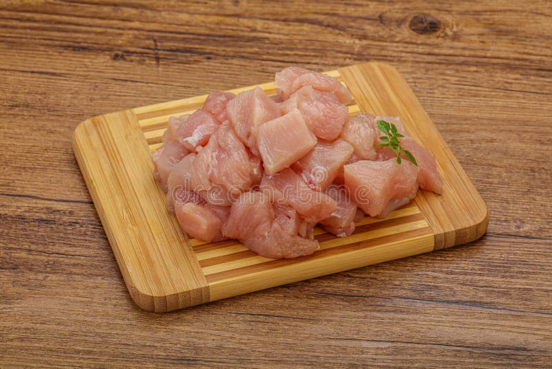Raw Diced Chicken for Cooking Stock Image - Image of fresh, herb: 189359055