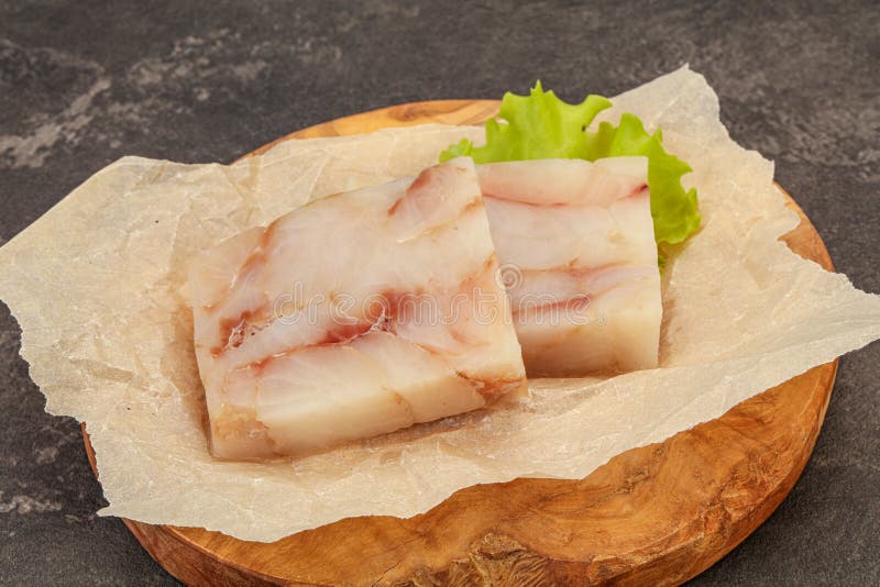 Raw Pollock Fish Fillet for Cooking Stock Image - Image of fish ...