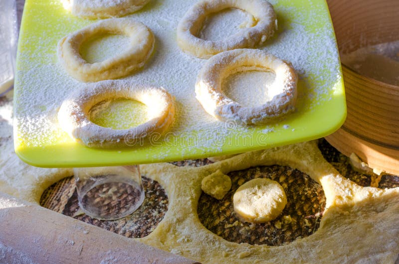 Raw donut dough stock photo. Image of traditional, sourdough - 155901908