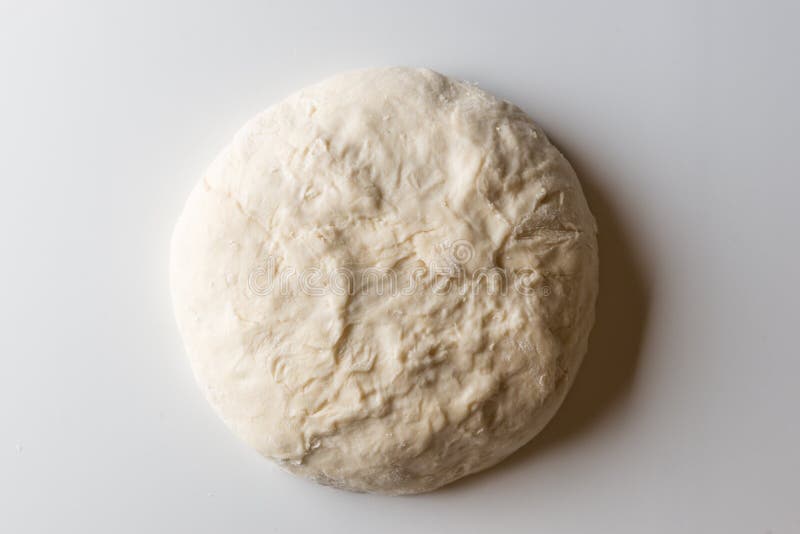 Raw Dough on White Background Stock Photo - Image of making, dough ...