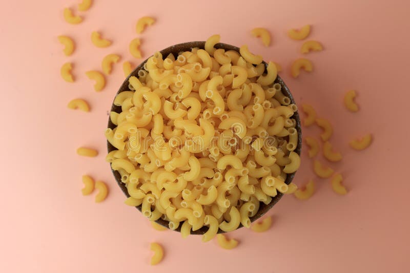 Raw Dried Elbow Macaroni for Cooking Pasta Stock Image - Image of ...