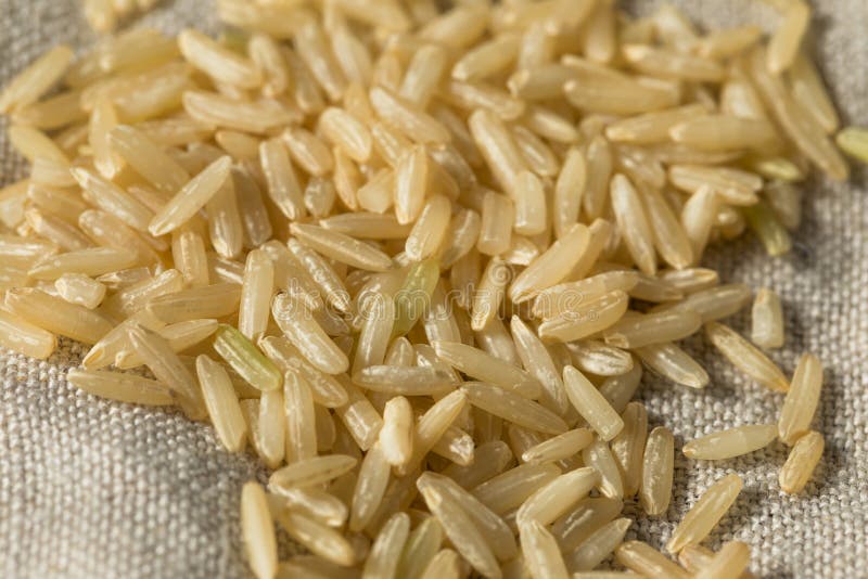 Raw Dry Organic Brown Rice stock image. Image of cooking - 196014875
