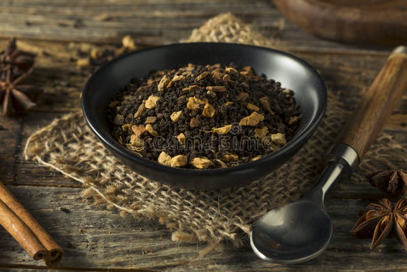 Raw Dry Organic Chai Tea stock photo. Image of nutmeg - 105075352
