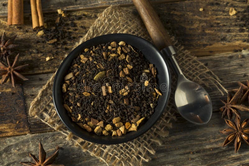 Raw Dry Organic Chai Tea stock photo. Image of nutmeg - 105075352