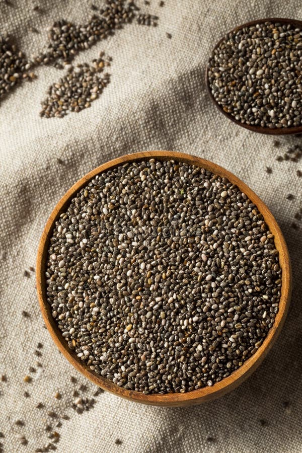 Raw Dry Organic Chia Seeds stock photo. Image of diet - 190692350