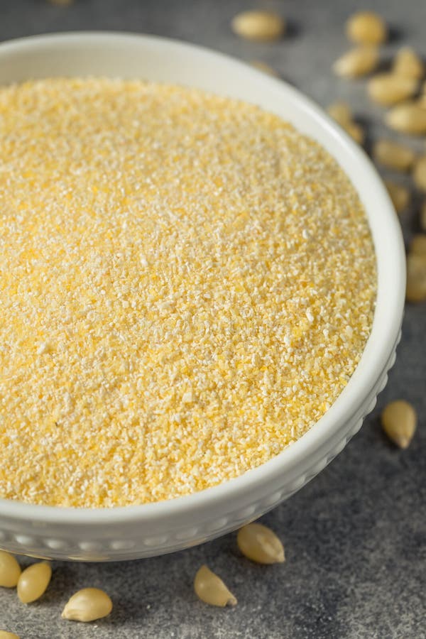 Raw Dry Organic Instant Polenta Stock Photo - Image of heap, natural ...