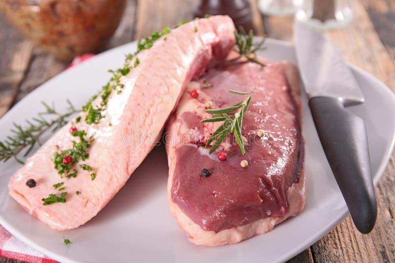 Raw duck breast stock image. Image of fresh, dining, cook - 74088637
