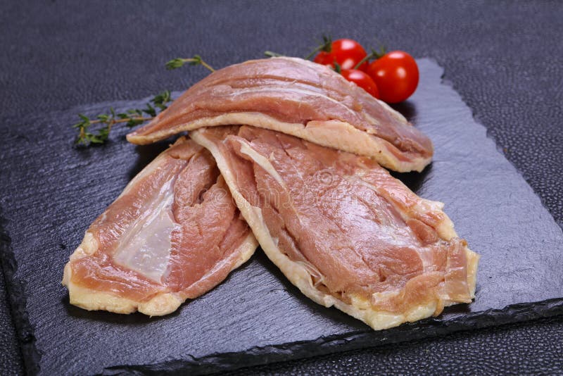 Raw duck breast stock photo. Image of closeup, plate - 143472866
