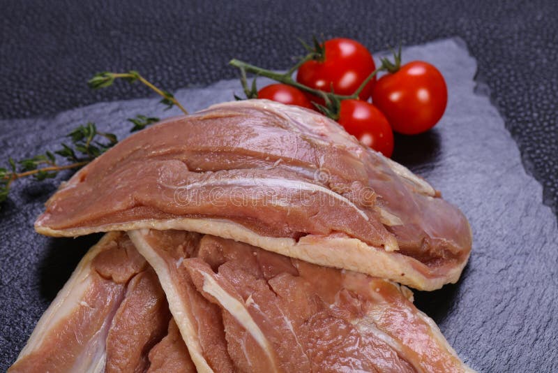 Raw duck breast stock image. Image of dinner, gastronomy - 196919433