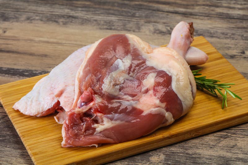 Raw Duck Leg Served Rosemary Stock Photo - Image of poultry, uncooked ...