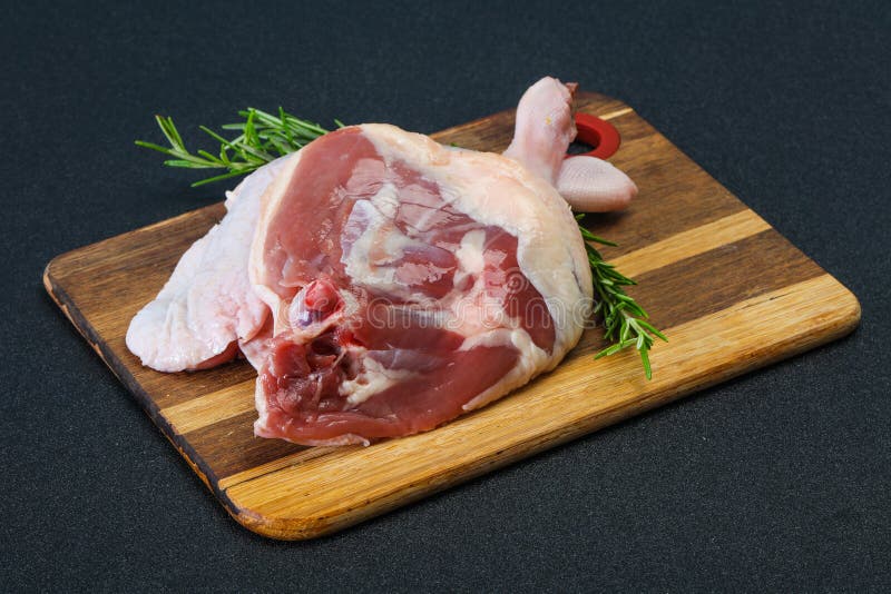 Raw Duck Leg Served Rosemary Stock Photo - Image of freshness, cook ...