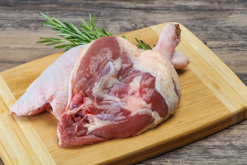 Raw Duck Leg Served Rosemary Stock Image - Image of festive, meal ...