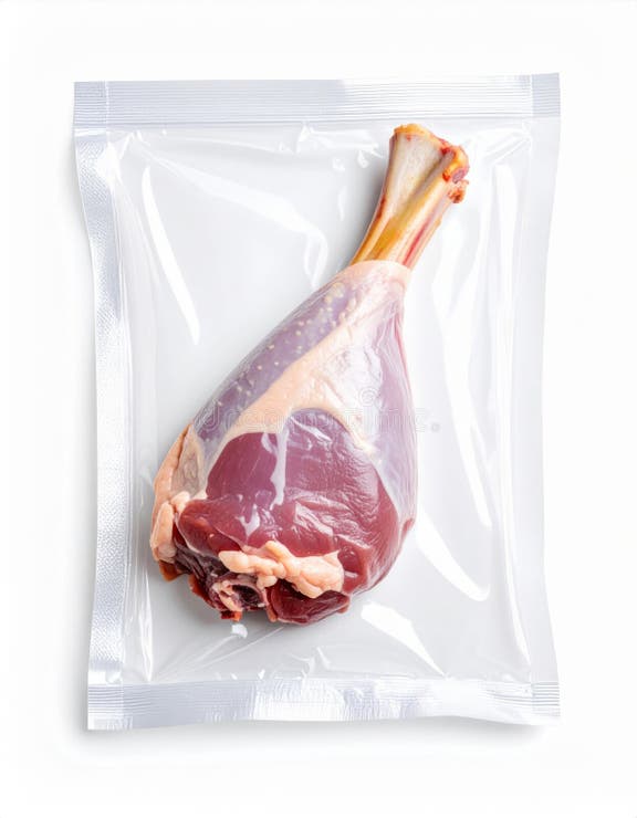 Raw Duck Leg in Vacuum Sealed Package Stock Illustration - Illustration ...