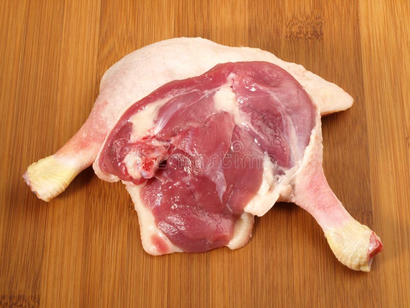Raw Duck Legs - Duck Legs on Wooden Background Stock Image - Image of ...