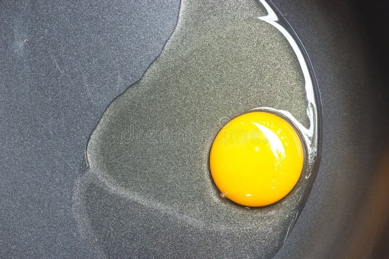 Raw egg in pan. stock photo. Image of meal, uncooked - 56902588 Raw egg in pan. stock photo. Image of meal, uncooked - 56902588