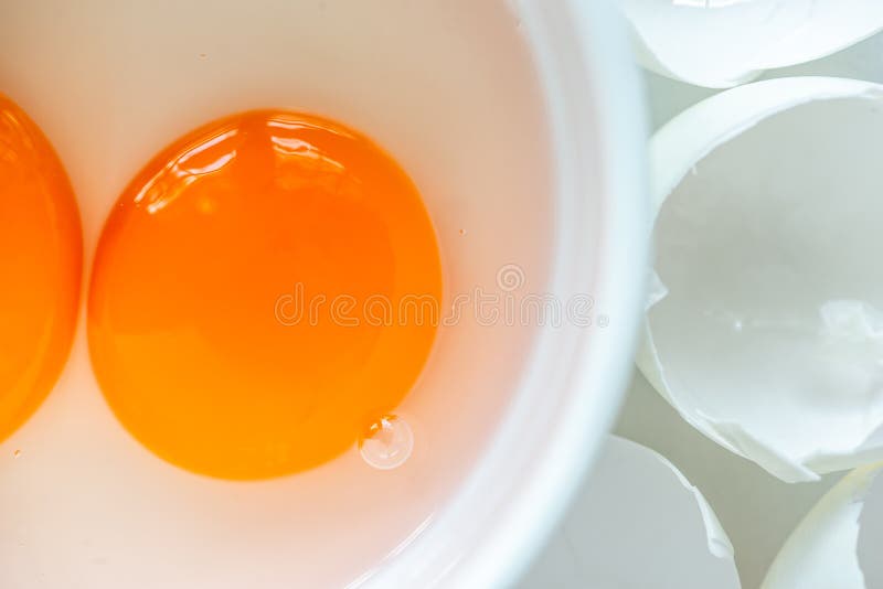 Raw egg yolks stock image. Image of close, macro, broken - 121017631