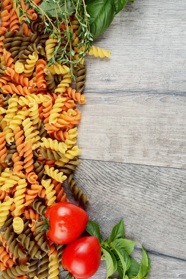 Fusilli Tricolori Pasta Isolated Stock Photo - Image of twisted ...