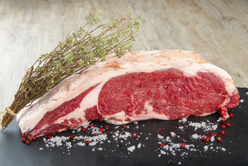 Raw entrecote stock image. Image of roast, ribeye, entrecote - 211178921