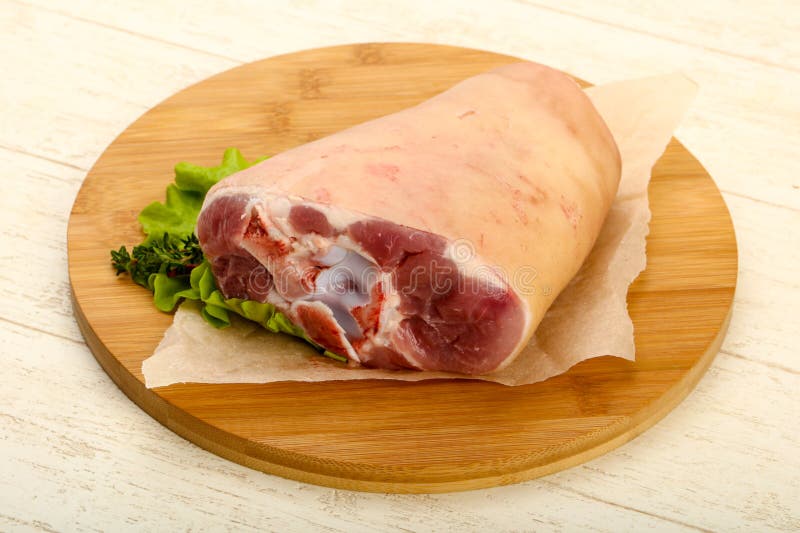 Raw pork knee stock image. Image of eisbein, parsley - 108932175