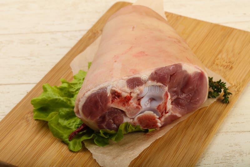 Raw pork knee stock image. Image of golonka, hock, bone - 111968363