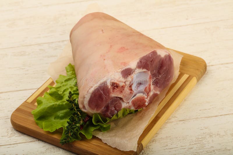 Raw pork knee stock image. Image of golonka, knee, cooking - 111987019