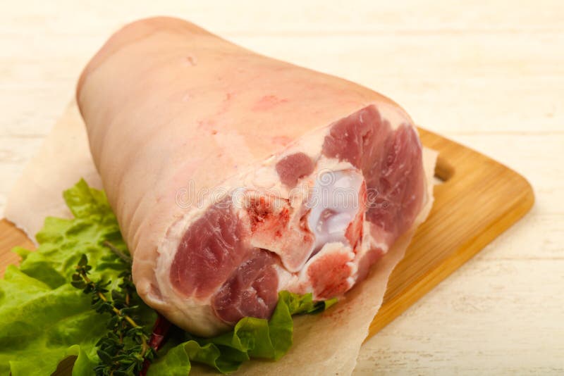 Raw pork knee stock photo. Image of german, rustic, shank - 112056080