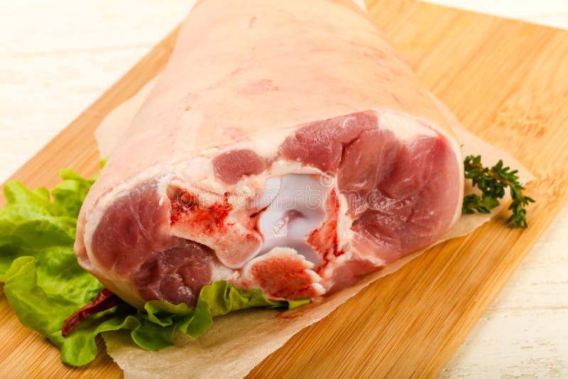 Raw pork knee stock image. Image of cooking, animal - 112076505