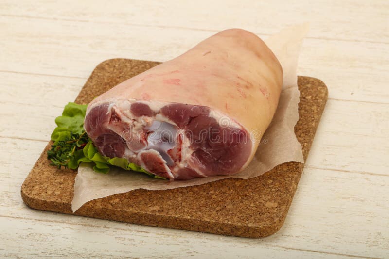 Raw pork knee stock image. Image of carrot, braised - 112236829