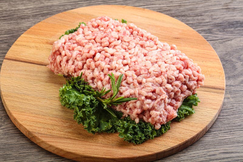 Raw Pork Minced Meat for Cooking Stock Photo - Image of protein, view ...
