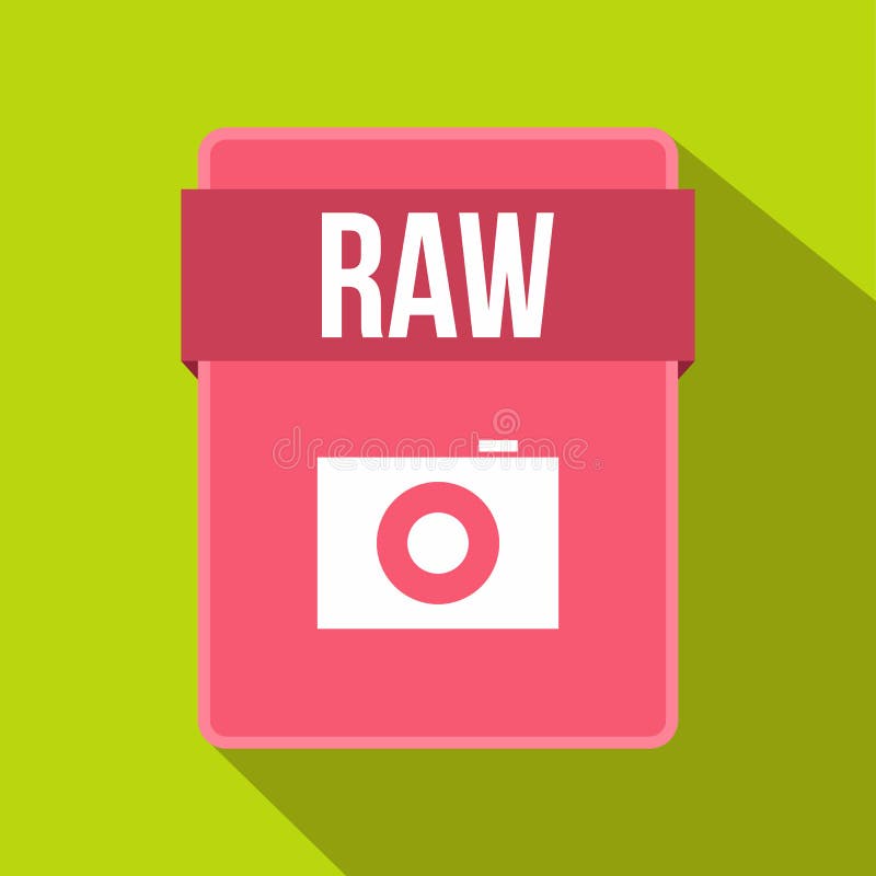 RAW file icon, flat style stock vector. Illustration of graphic - 78829435
