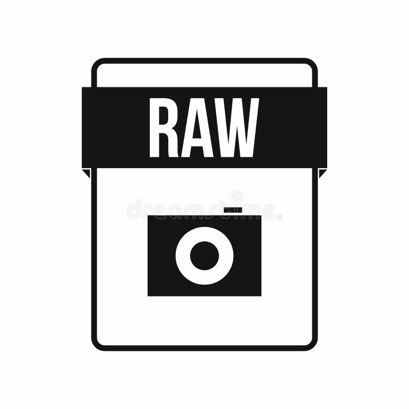 RAW File Icon, Simple Style Stock Vector - Illustration of sheet ...